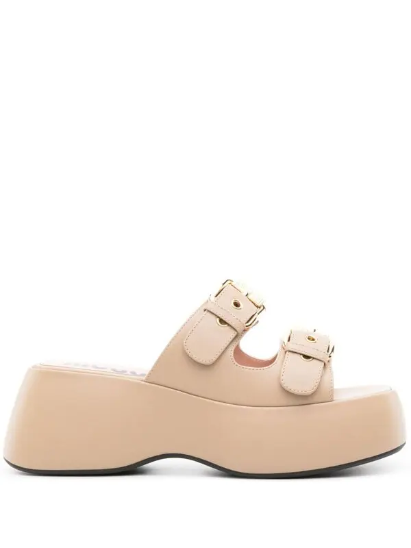 Moschino 75mm Dolly Leather Sandals
