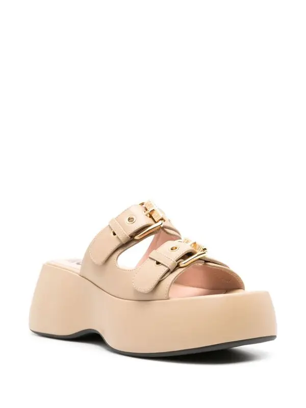 Moschino 75mm Dolly Leather Sandals
