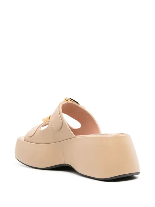 Moschino 75mm Dolly Leather Sandals