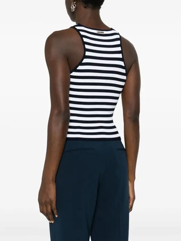 Michael Kors Striped Ribbed Tank Top
