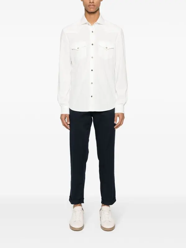 Brunello Cucinelli Piqué Cotton Shirt