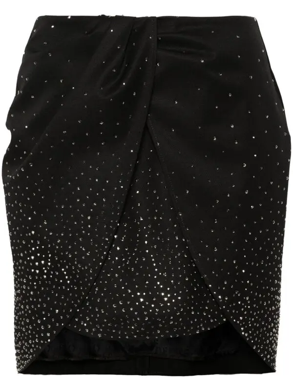 Off-White Crystal-embellished Mini Skirt - Black