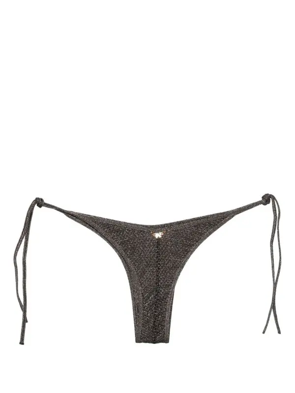 Palm Angels Lurex Bikini Bottom - Black