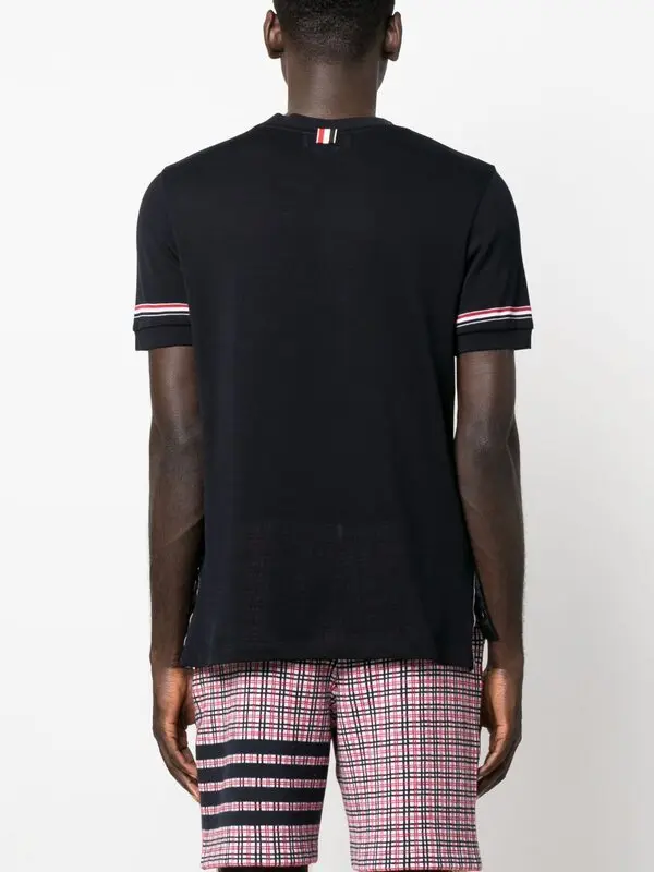 Thom Browne Rwv-stripe Knitted Top - Blue