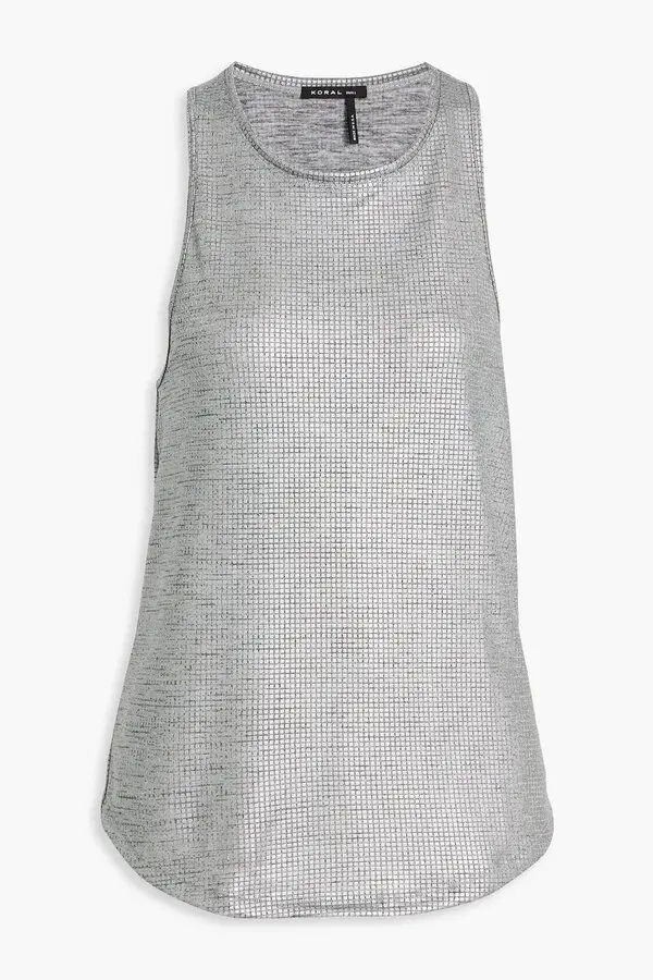 Koral Aerate Netz Metallic Stretchjacquard Tank - Gray