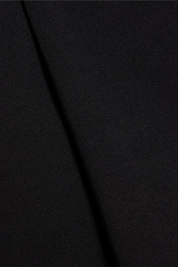 Loulou De Saison Cropped Pima Cotton-jersey T-shirt - Black