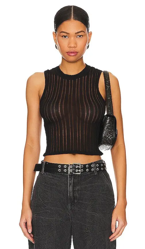 Superdown Riley Ribbed Knit Top