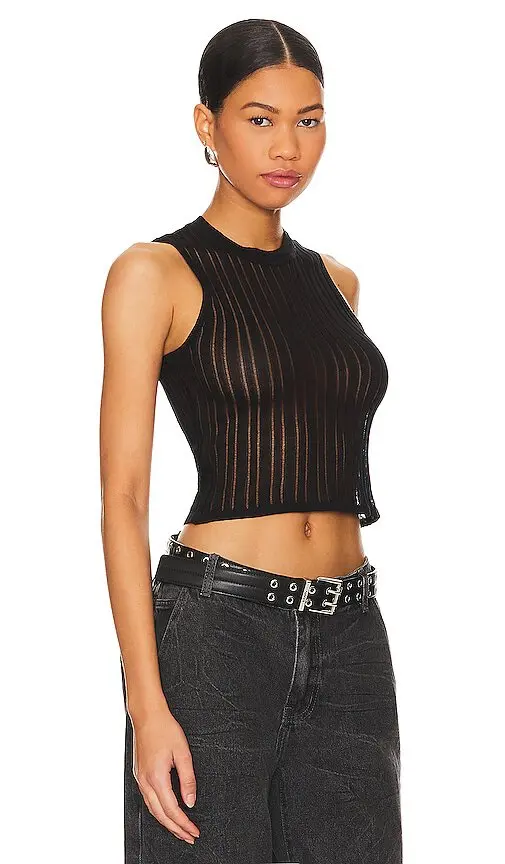 Superdown Riley Ribbed Knit Top