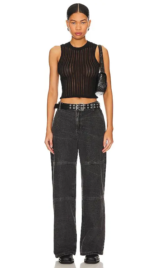 Superdown Riley Ribbed Knit Top