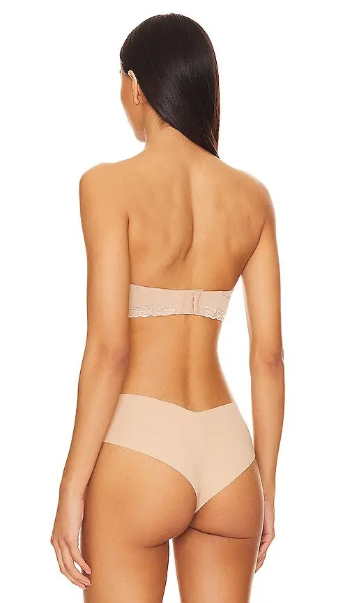 Natori Pure Luxe Strapless Contour Underwire Bra In Nude - Cafe
