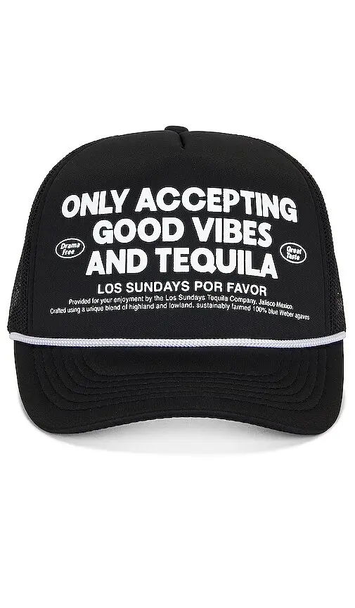 LOS SUNDAYS The Drama Free Trucker Cap - Black