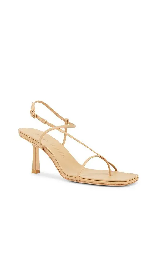 Studio Amelia Cross Front High Heel Sandals - Beige