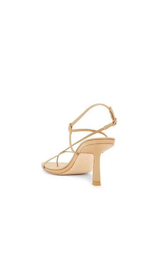 Studio Amelia Cross Front High Heel Sandals - Beige