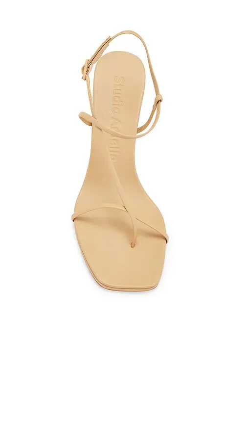 Studio Amelia Cross Front High Heel Sandals - Beige