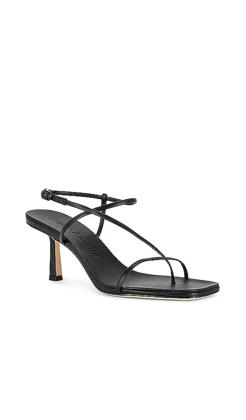 Studio Amelia Cross Front High Heel Sandals - Black
