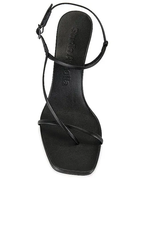 Studio Amelia Cross Front High Heel Sandals - Black