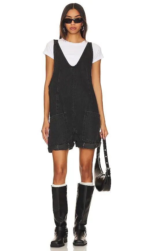 Free People X We The Free High Roller Shortall In Black - True North