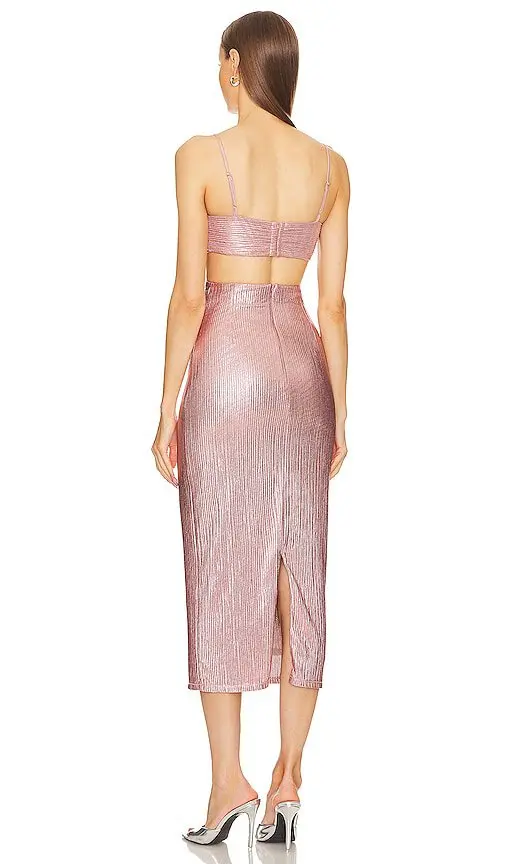 knee length dresses for ladies YVONNE WHITE STRAPLESS FLOWER RHINESTONE BANDAGE MIDI DRESS  Bella Galvan