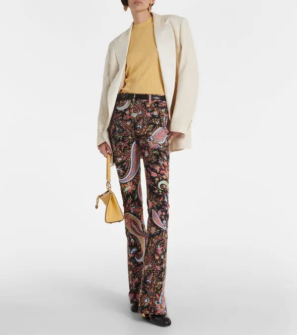 Etro Paisley High-rise Flare Jeans - Multicoloured