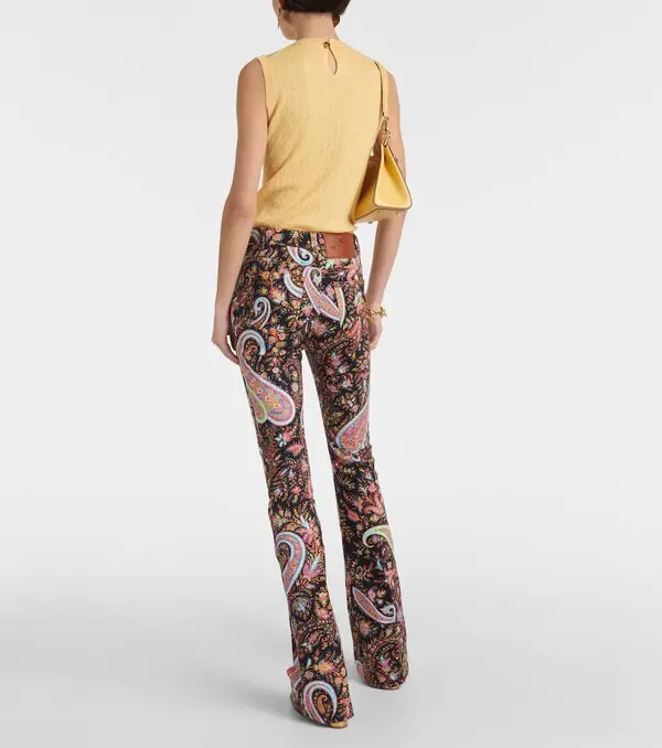 Etro Paisley High-rise Flare Jeans - Multicoloured
