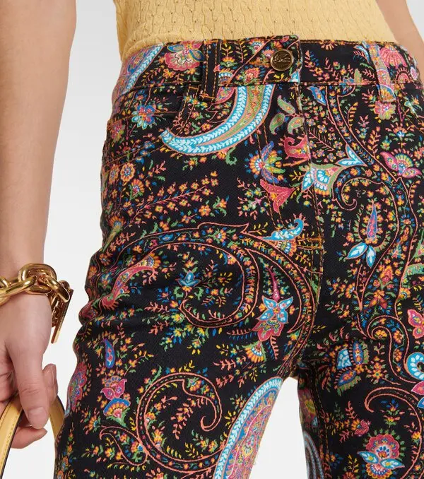 Etro Paisley High-rise Flare Jeans - Multicoloured