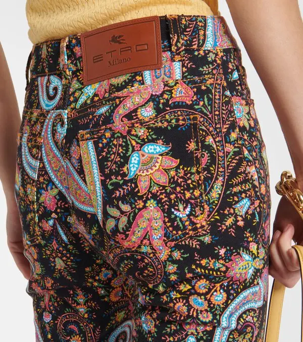 Etro Paisley High-rise Flare Jeans - Multicoloured