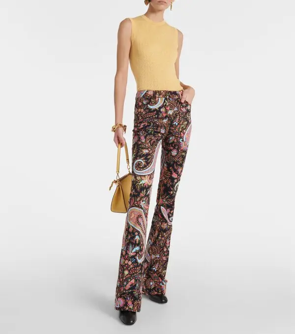 Etro Paisley High-rise Flare Jeans - Multicoloured