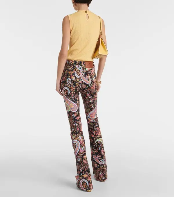 Etro Paisley High-rise Flare Jeans - Multicoloured