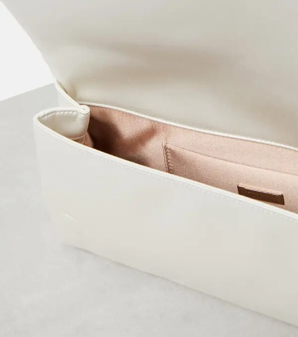 JIMMY CHOO Xandra Small Embellished Satin Clutch - Brown