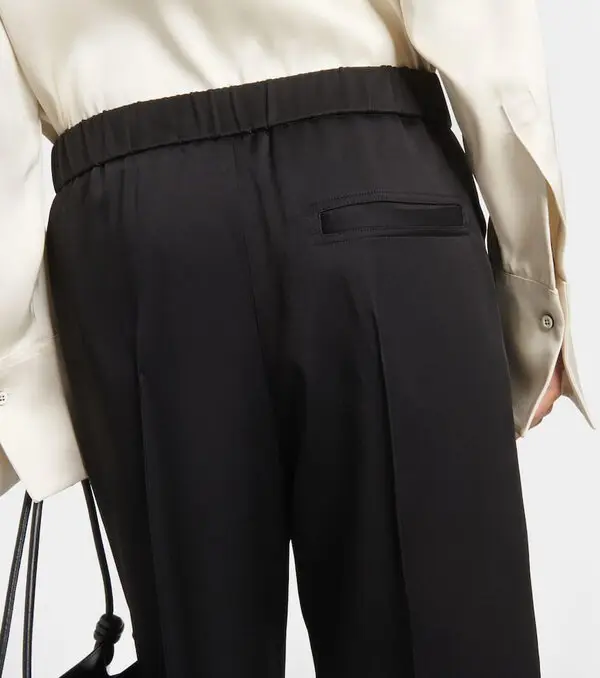 JIL SANDER High-rise Straight Leg Pants - Black