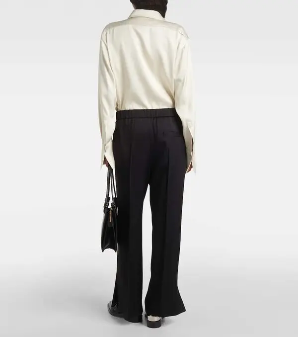JIL SANDER High-rise Straight Leg Pants - Black