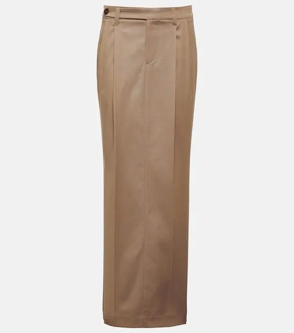 Brunello Cucinelli Pleated Low-rise Maxi Skirt