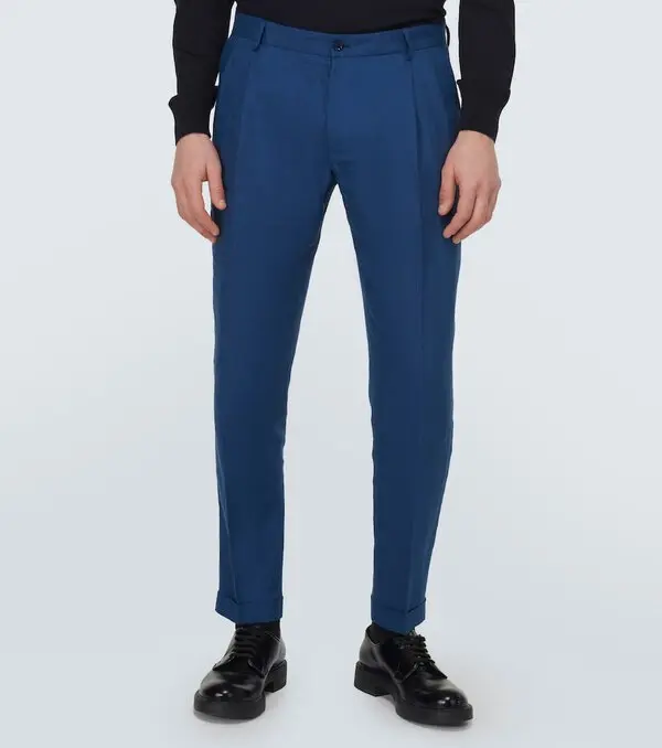 Dolce & Gabbana Linen Slim Pants