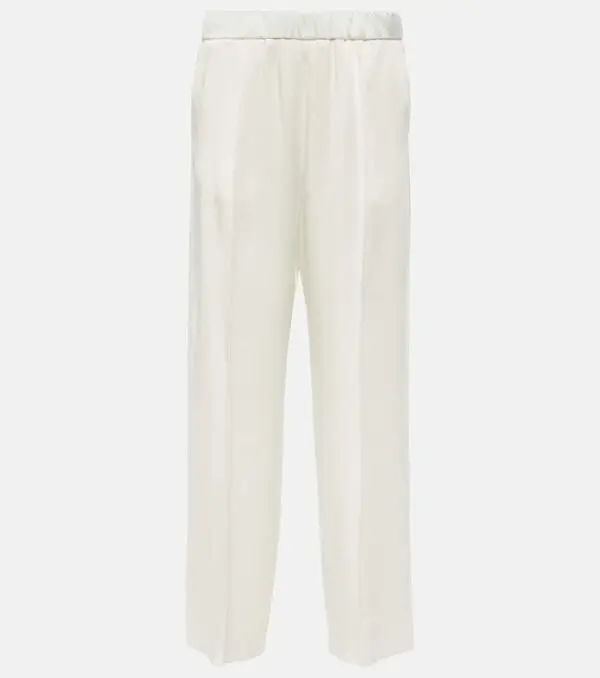 JIL SANDER Satin Straight Leg Pants