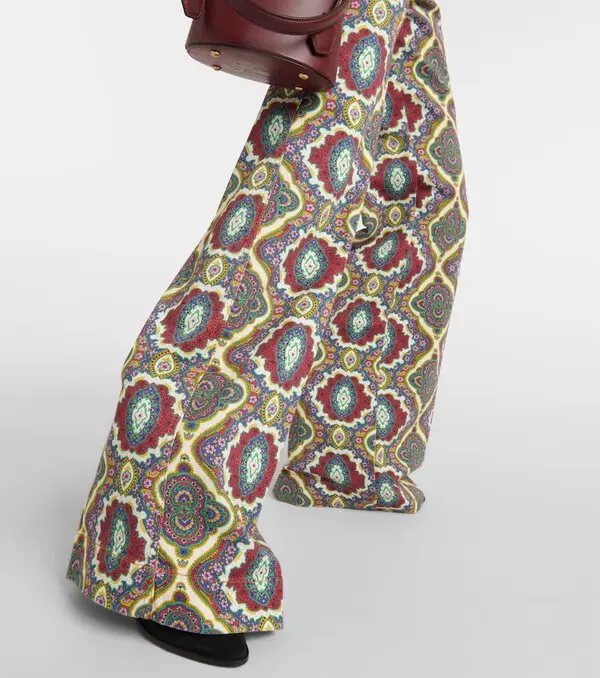 Etro Printed High-rise Wide-leg Jeans