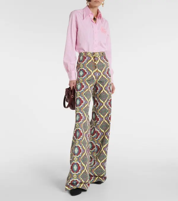 Etro Printed High-rise Wide-leg Jeans