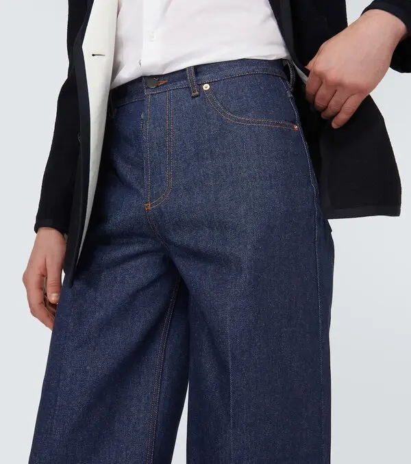 Valentino Garavani Mid-rise Wide-leg Jeans - Blue