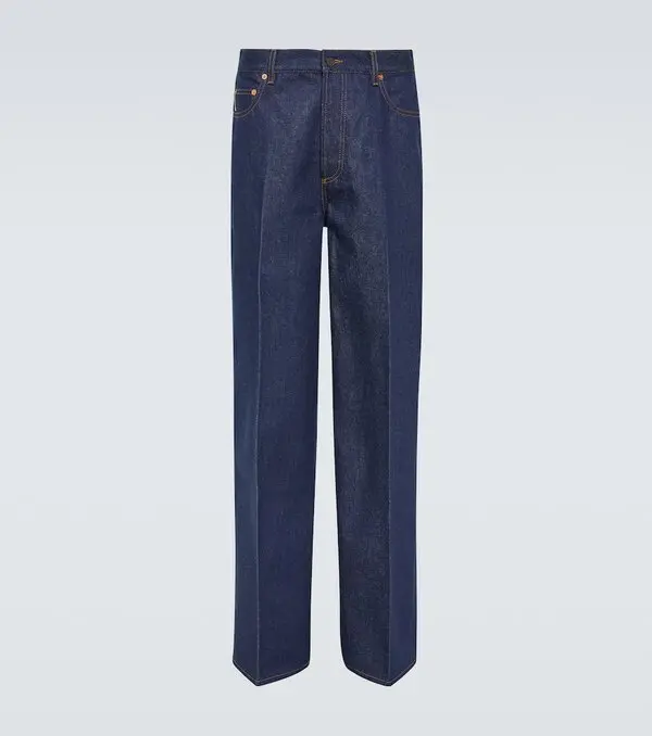 Valentino Garavani Mid-rise Wide-leg Jeans - Blue