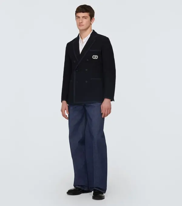 Valentino Garavani Mid-rise Wide-leg Jeans - Blue