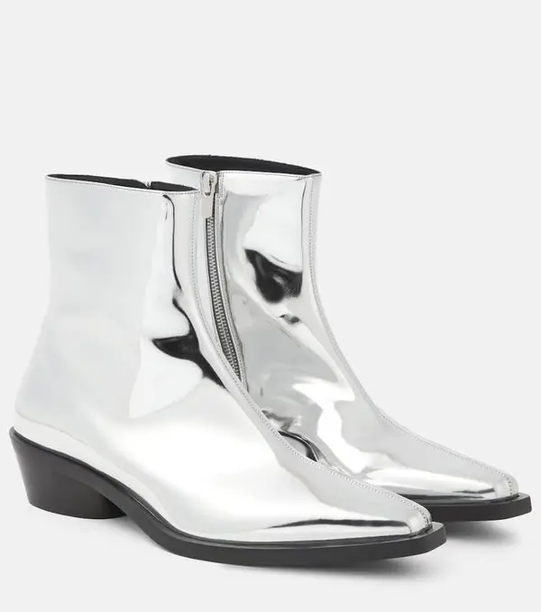 Proenza Schouler Bronco Metallic Ankle Boots