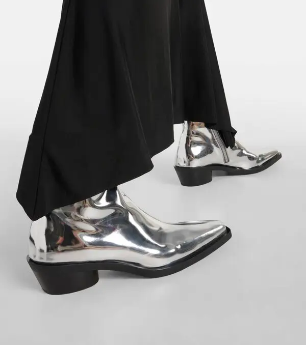 Proenza Schouler Bronco Metallic Ankle Boots