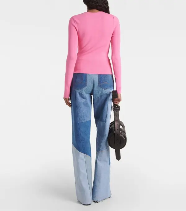 MARINE SERRE Core Open-back Jersey Top