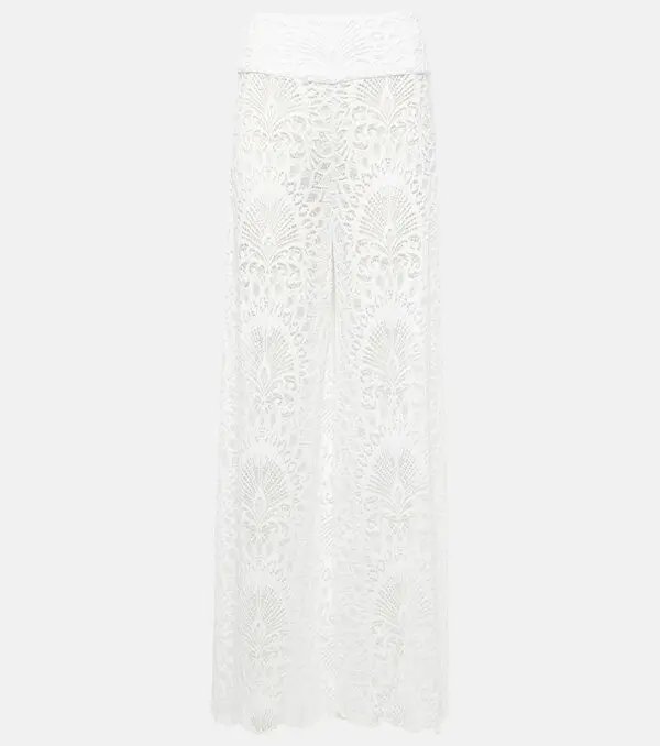 ALEXANDRA MIRO Charlize Wide-leg Lace Pants