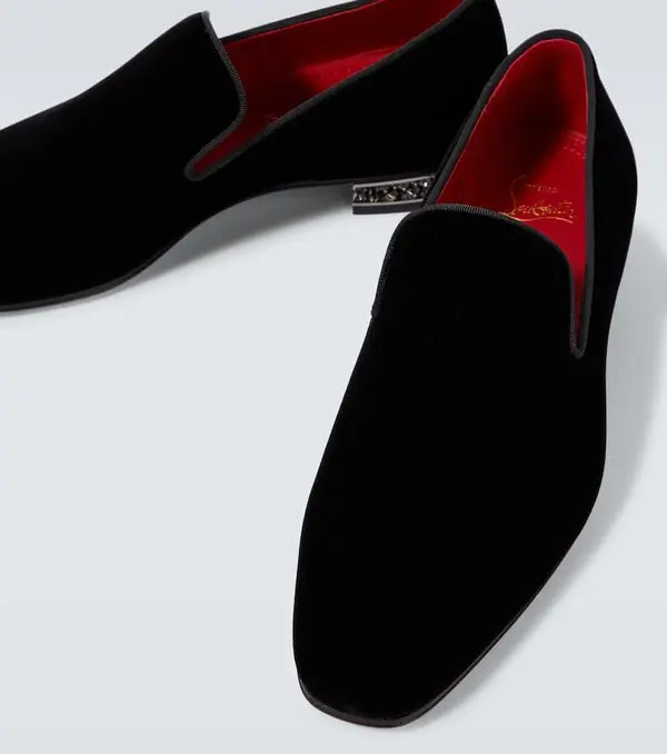CHRISTIAN LOUBOUTIN Dandyrocks Velvet Loafers