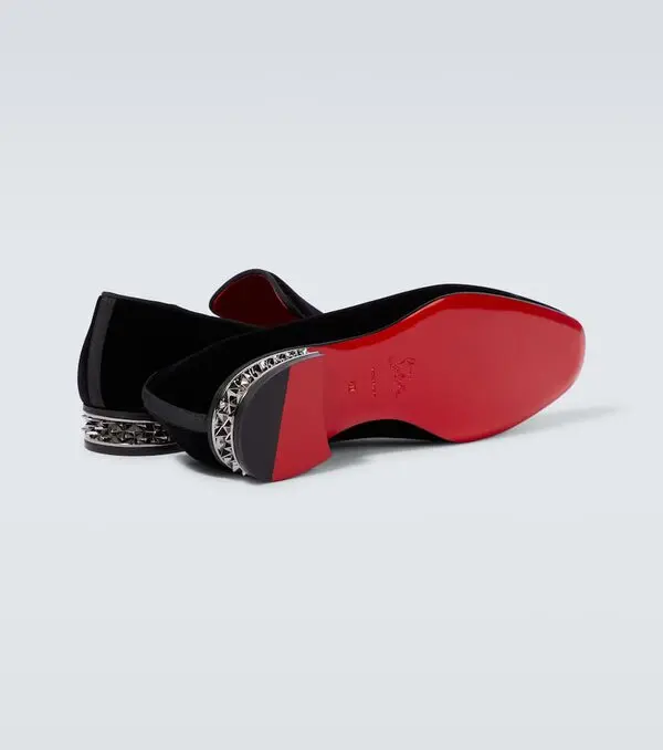 CHRISTIAN LOUBOUTIN Dandyrocks Velvet Loafers