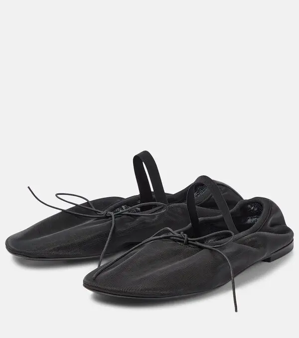 Proenza Schouler Glove Mesh Ballet Flats - Black