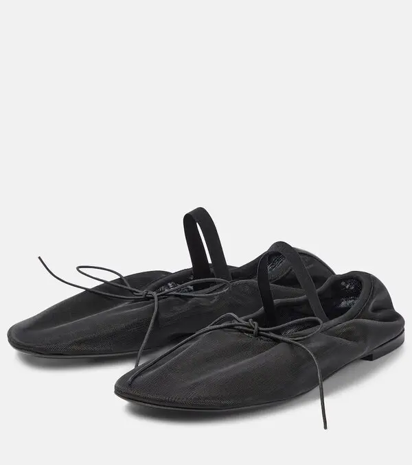 Proenza Schouler Glove Mesh Ballet Flats - Black