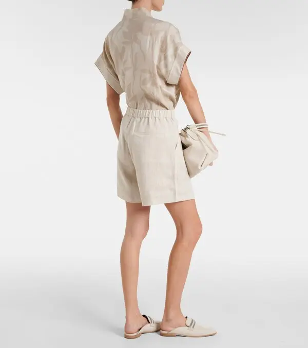 Brunello Cucinelli Linen Shorts - Beige