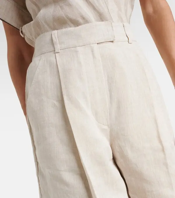 Brunello Cucinelli Linen Shorts - Beige
