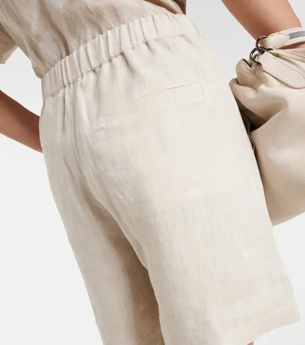 Brunello Cucinelli Linen Shorts - Beige
